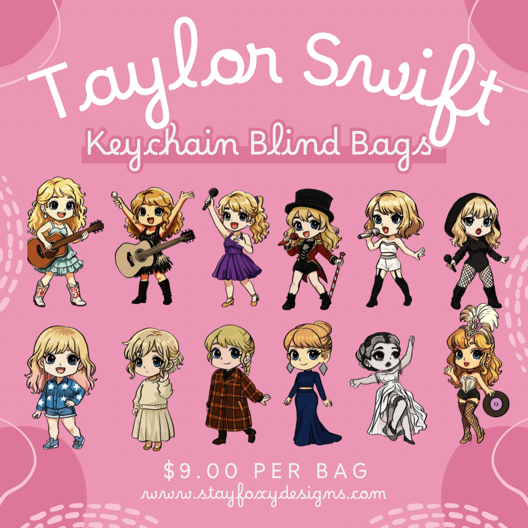 Taylor Swift Acrylic Keychain Blind Bags – Stay Foxy Designs